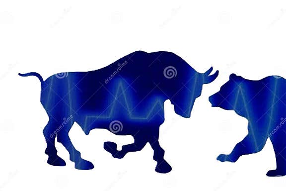 Blue Bull Isolated on a White Background Stock Photo - Image of ...
