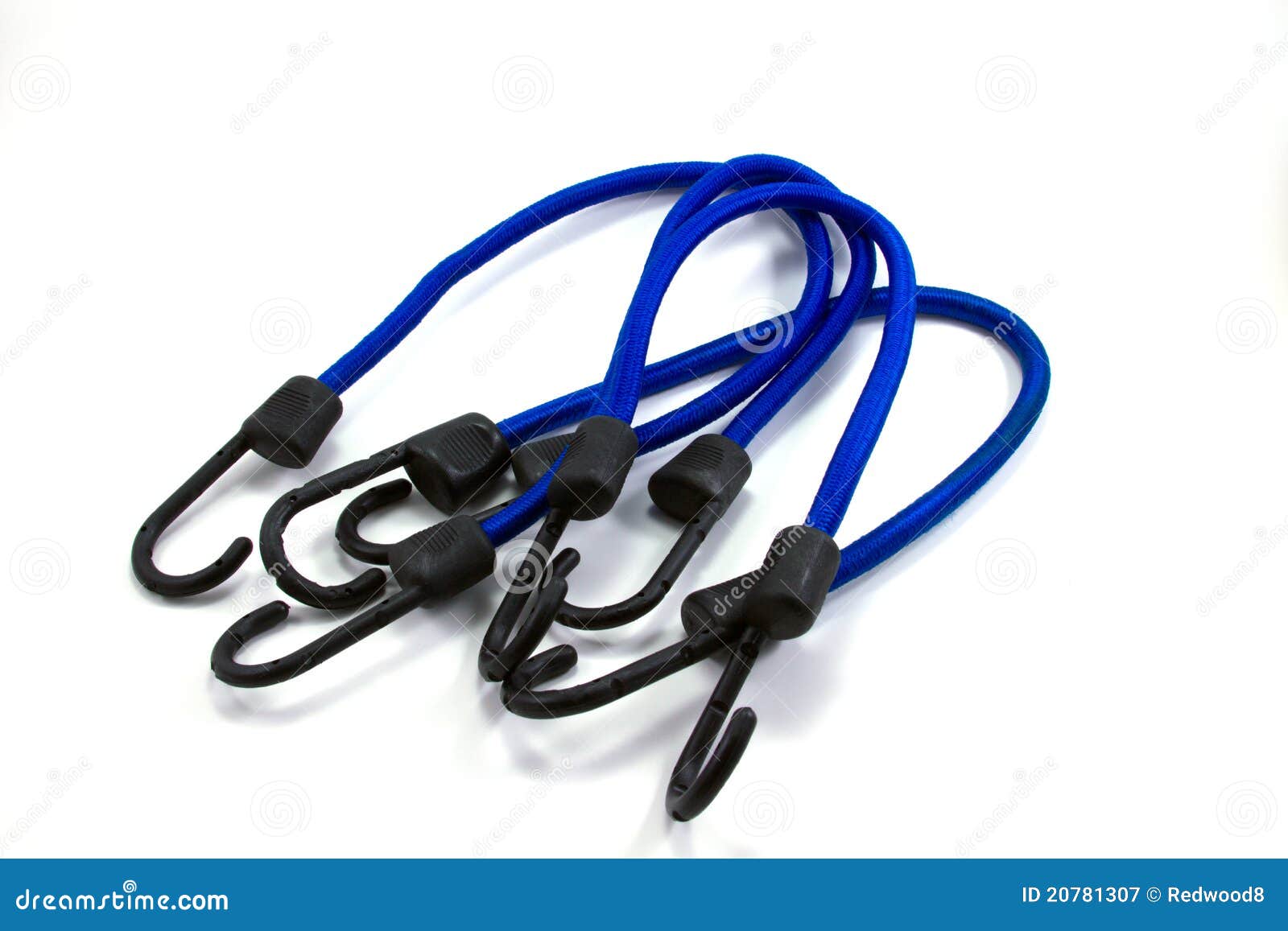 Blue Bungee Cords stock image. Image of streach, steel - 20781307