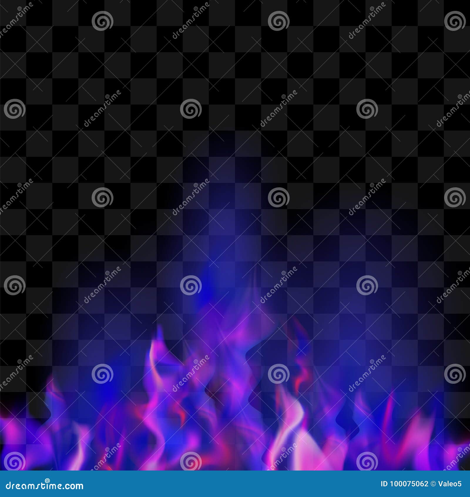 Blue Burning Fire Flame stock vector. Illustration of fire - 100075062