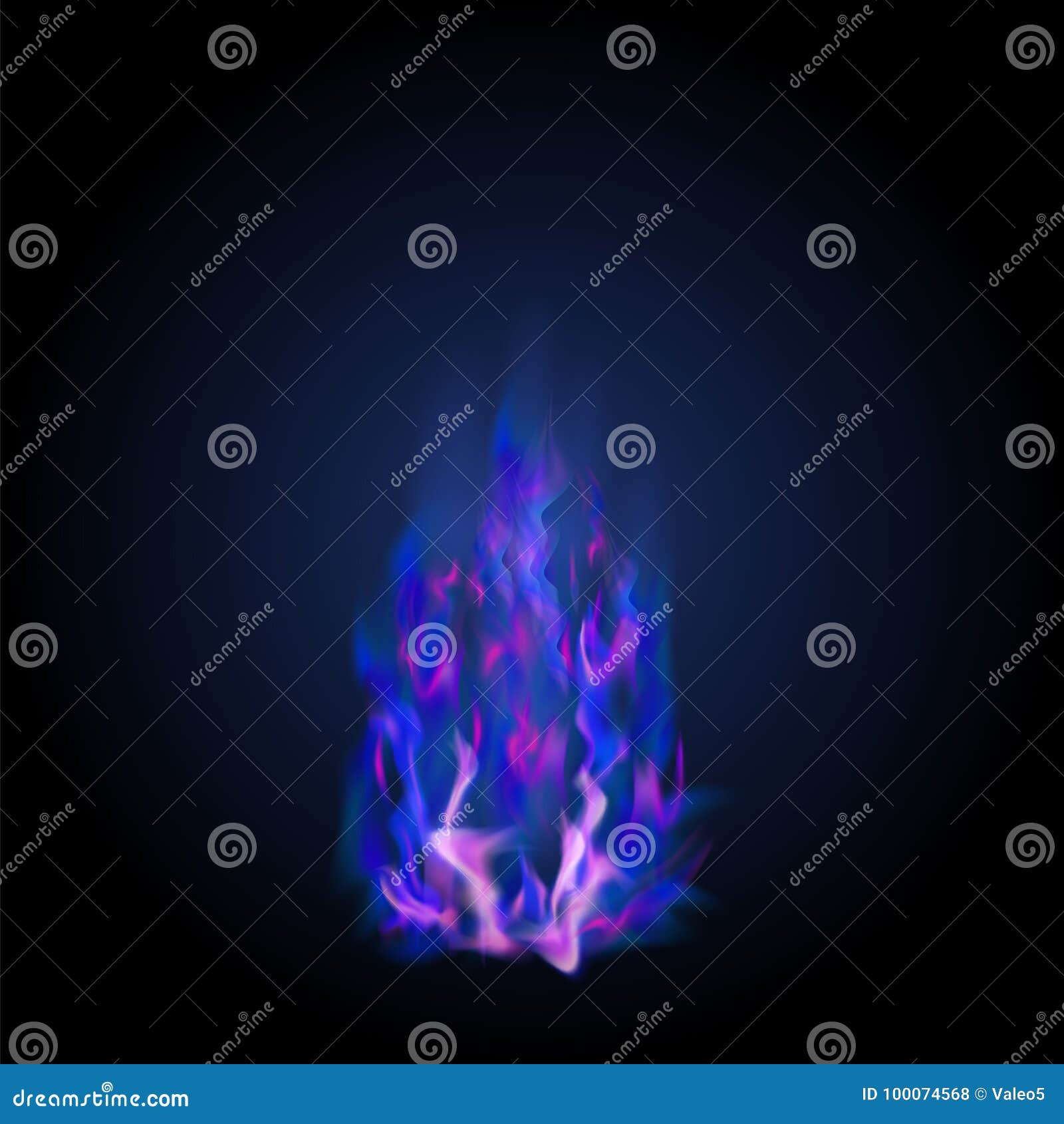 Blue Burning Fire Flame stock vector. Illustration of glow - 100074568