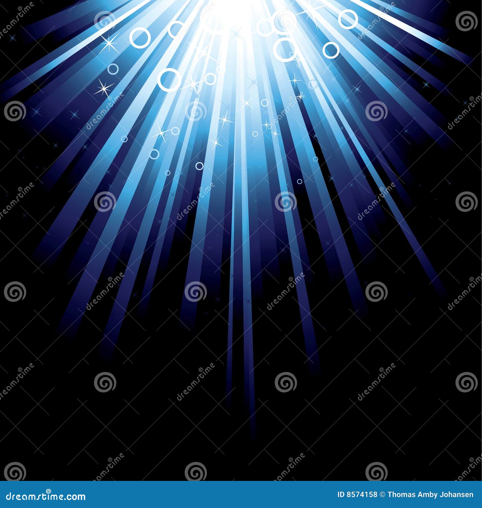 Blue Burst stock vector. Illustration of sparkling, space - 8574158