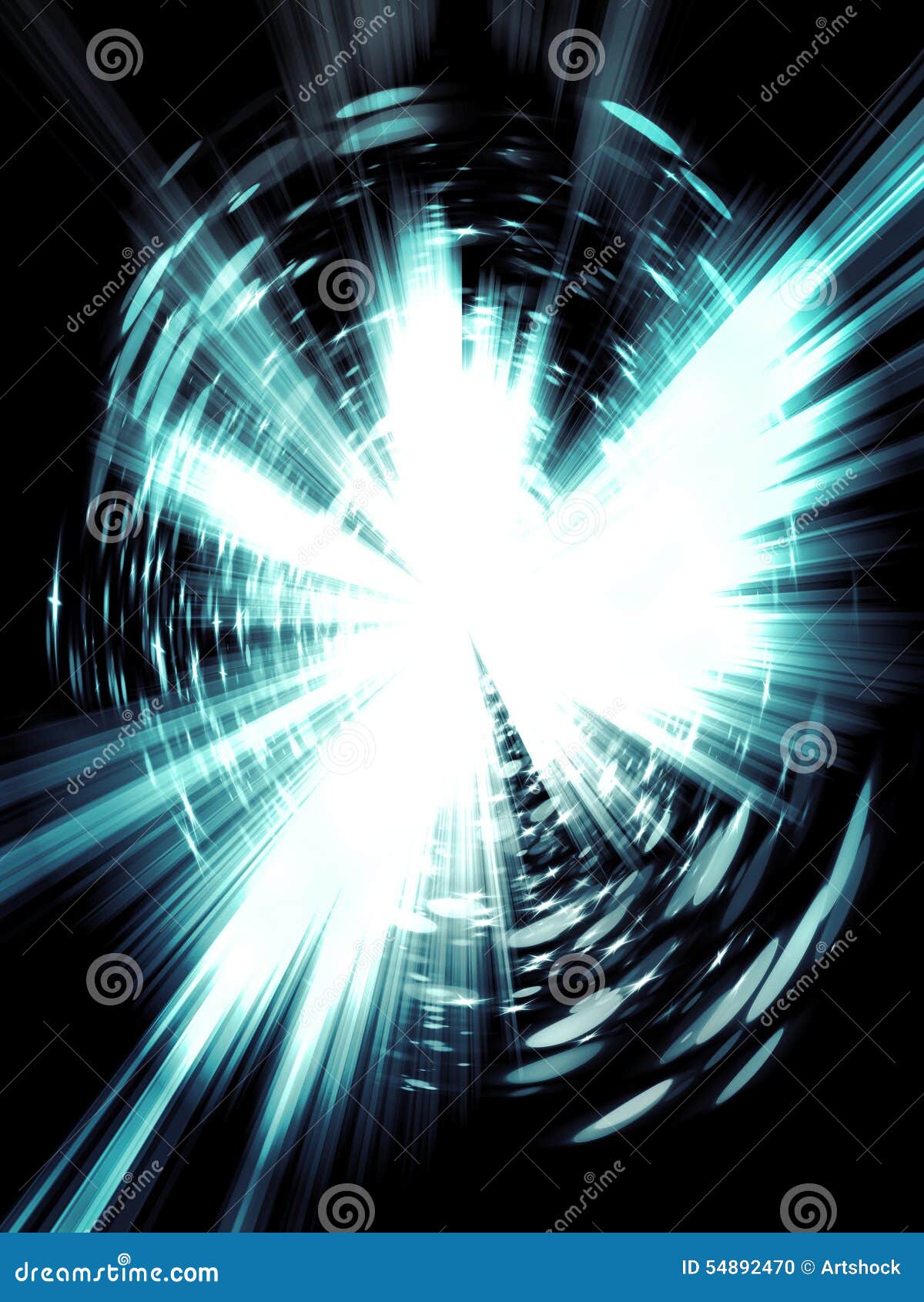 Blue Burst stock illustration. Illustration of flare - 54892470