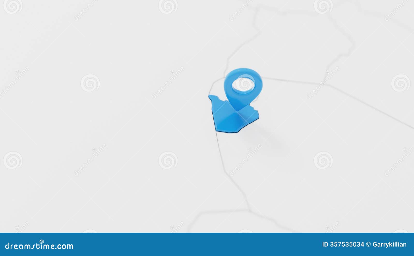 Blue Burundi 3d Map with Pointer Pin Surrounded with Other Countries in ...