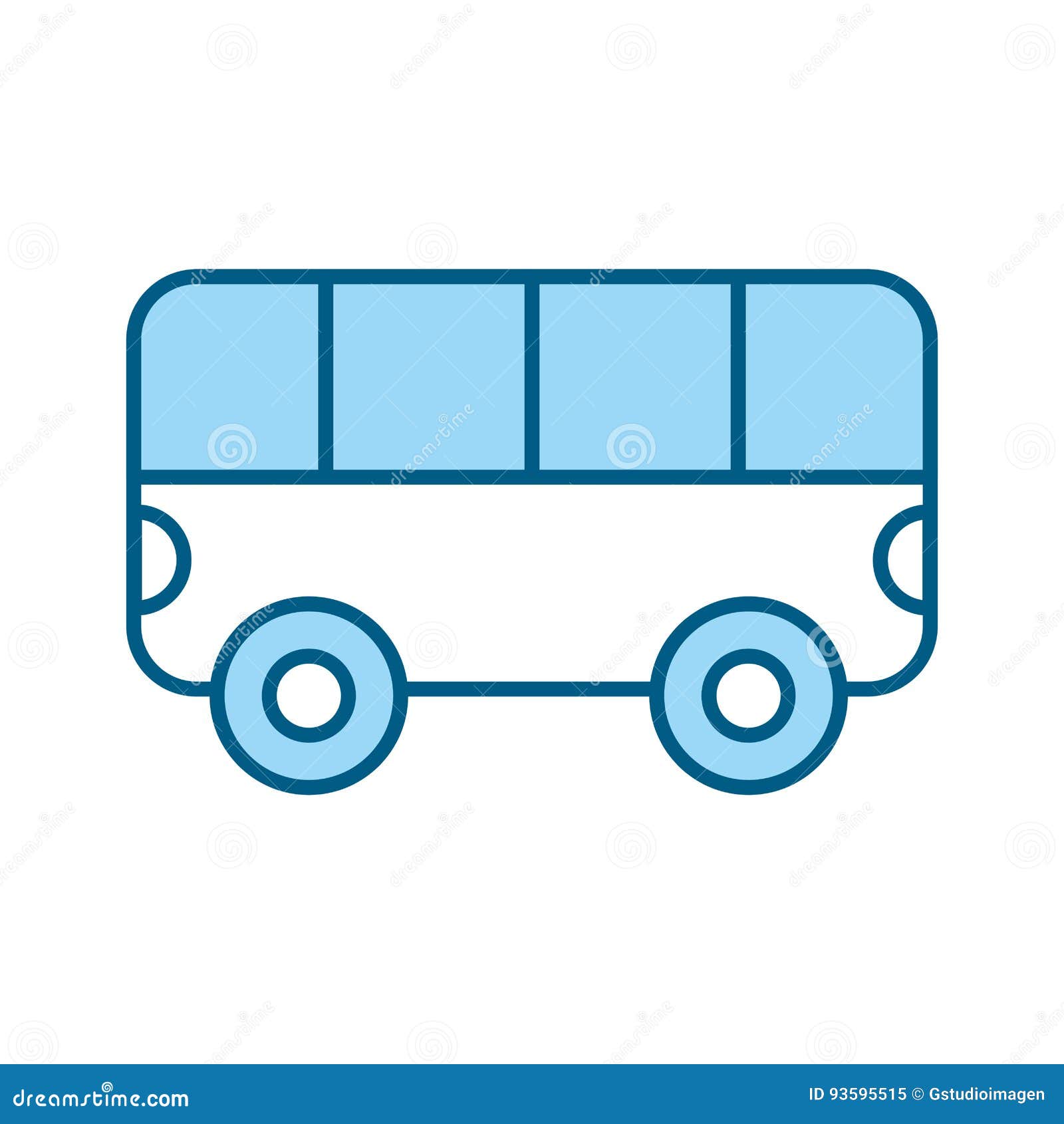 Blue bus cartoon stock vector. Illustration of city, accessibility ...