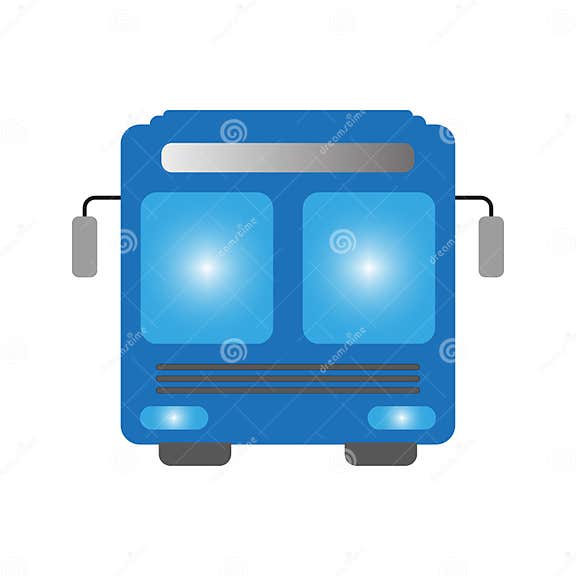 Blue Bus Icon. Vector Illustration Stock Vector - Illustration of ...