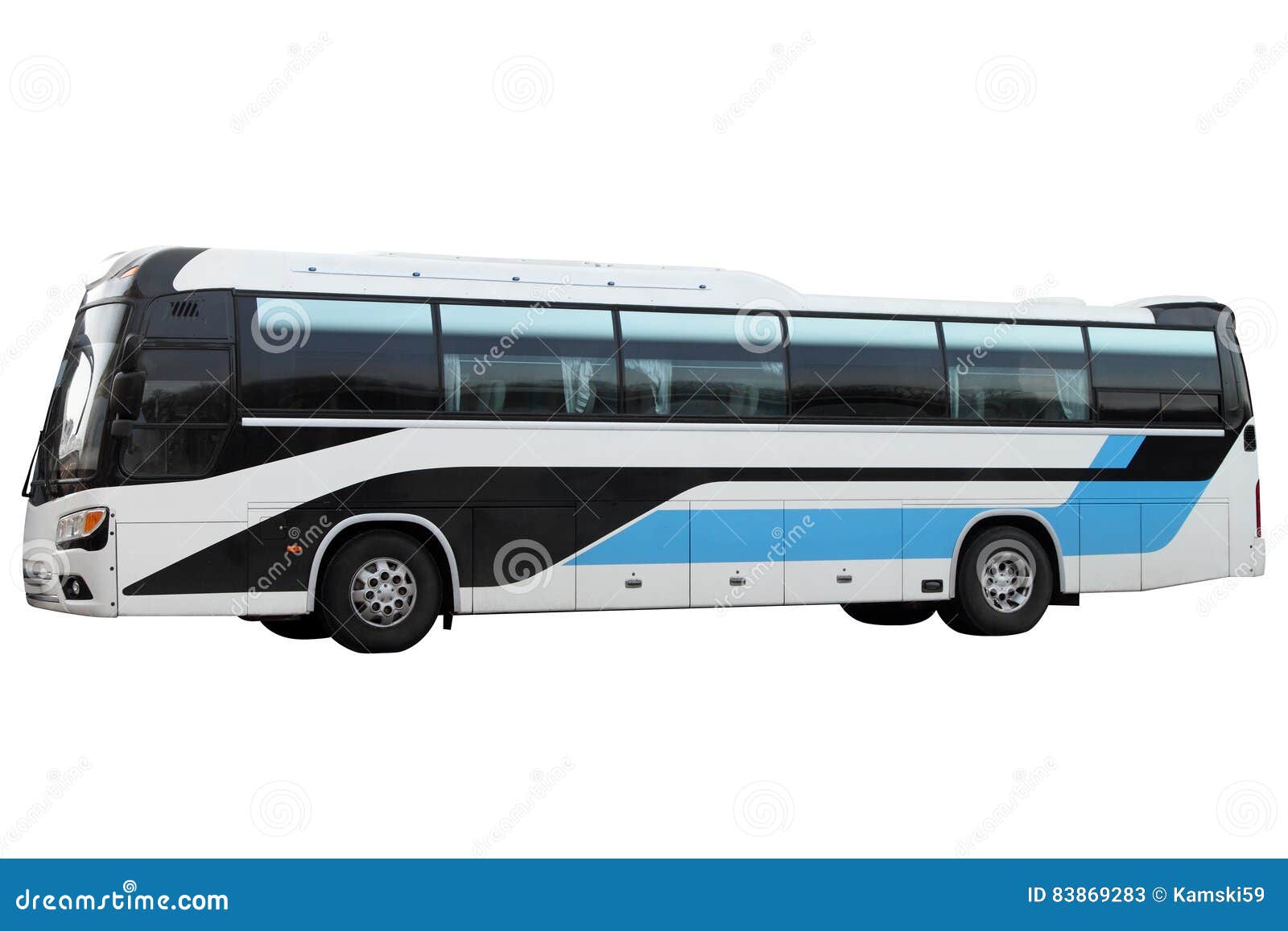 The blue bus. stock image. Image of tourist, horizontal - 83869283