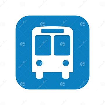 Blue Bus Stop Sign, Flat Vector Icon Stock Vector - Illustration of ...