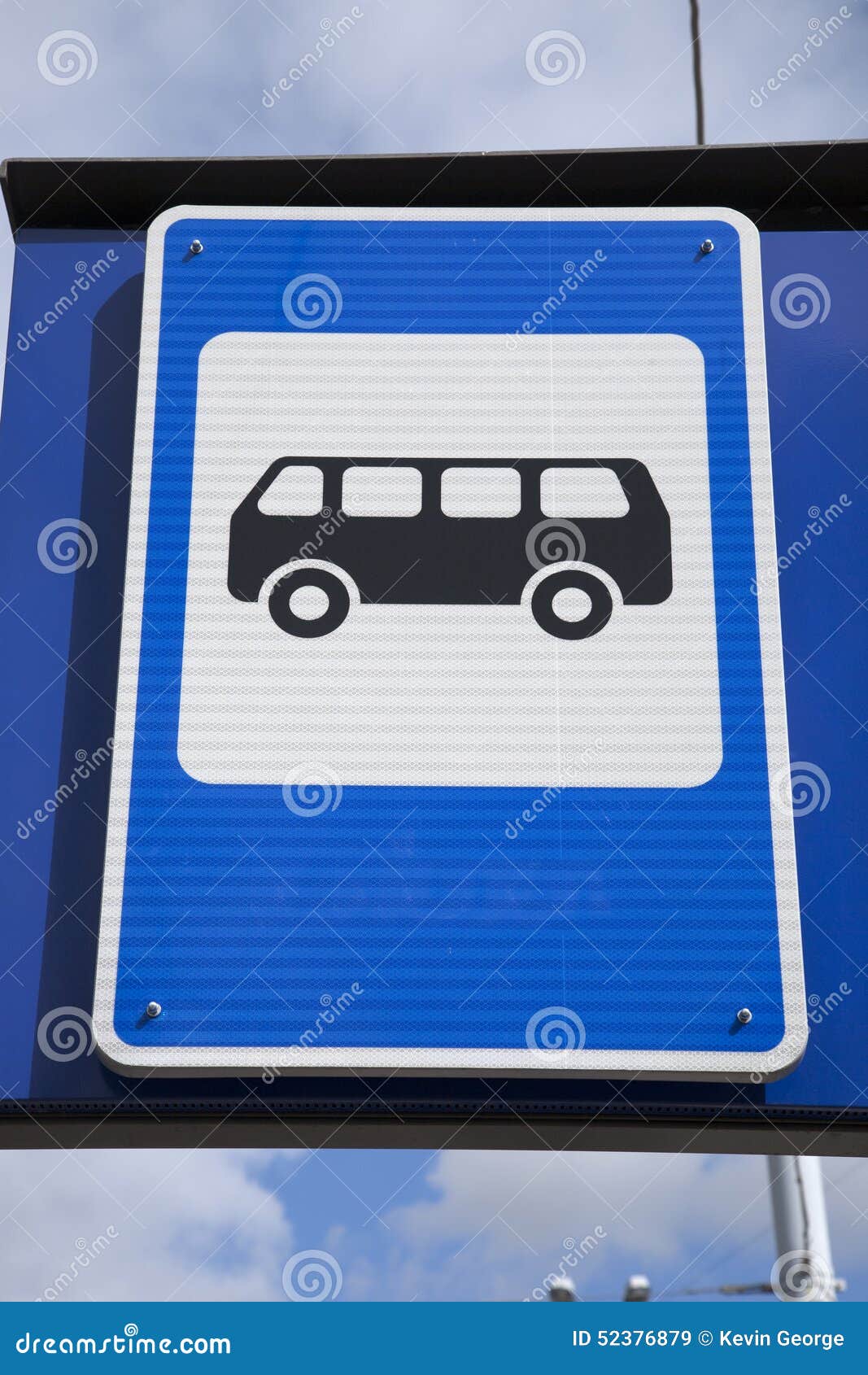 Blue Bus Stop Sign stock image. Image of sign, stop, symbol - 52376879
