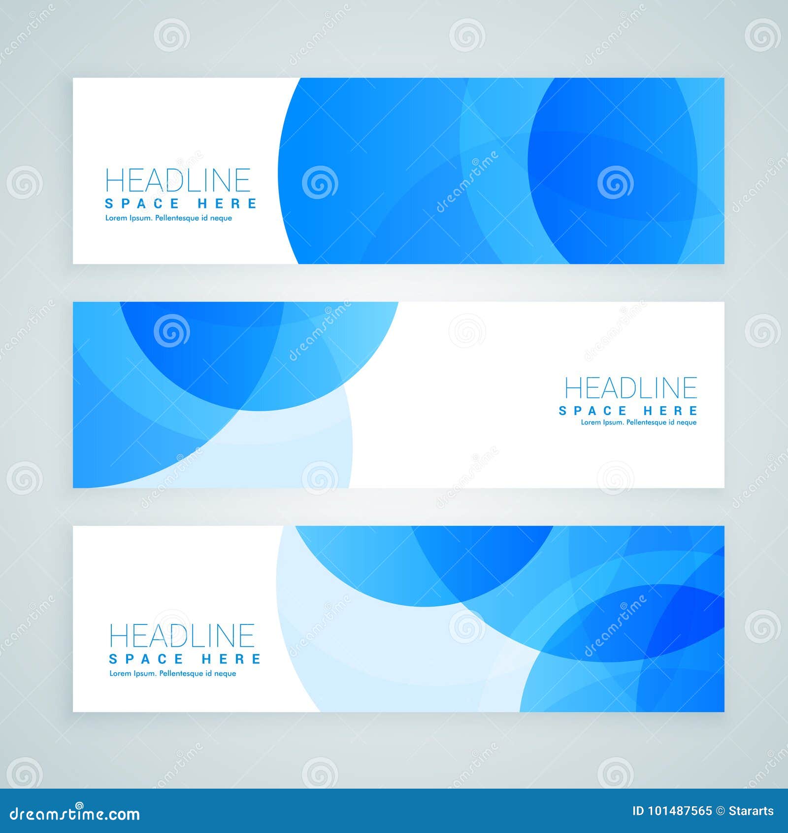 Blue business banners set stock vector. Illustration of collection ...