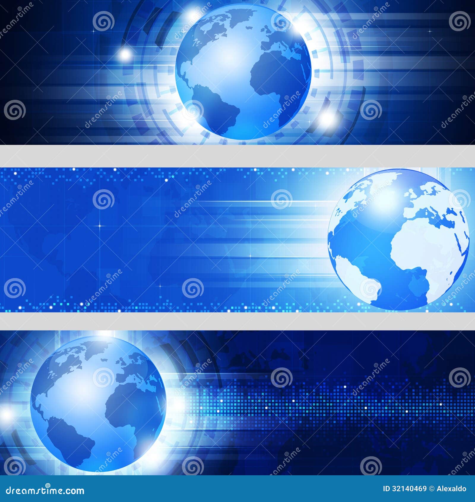 Blue Business Banners stock illustration. Illustration of creativity ...