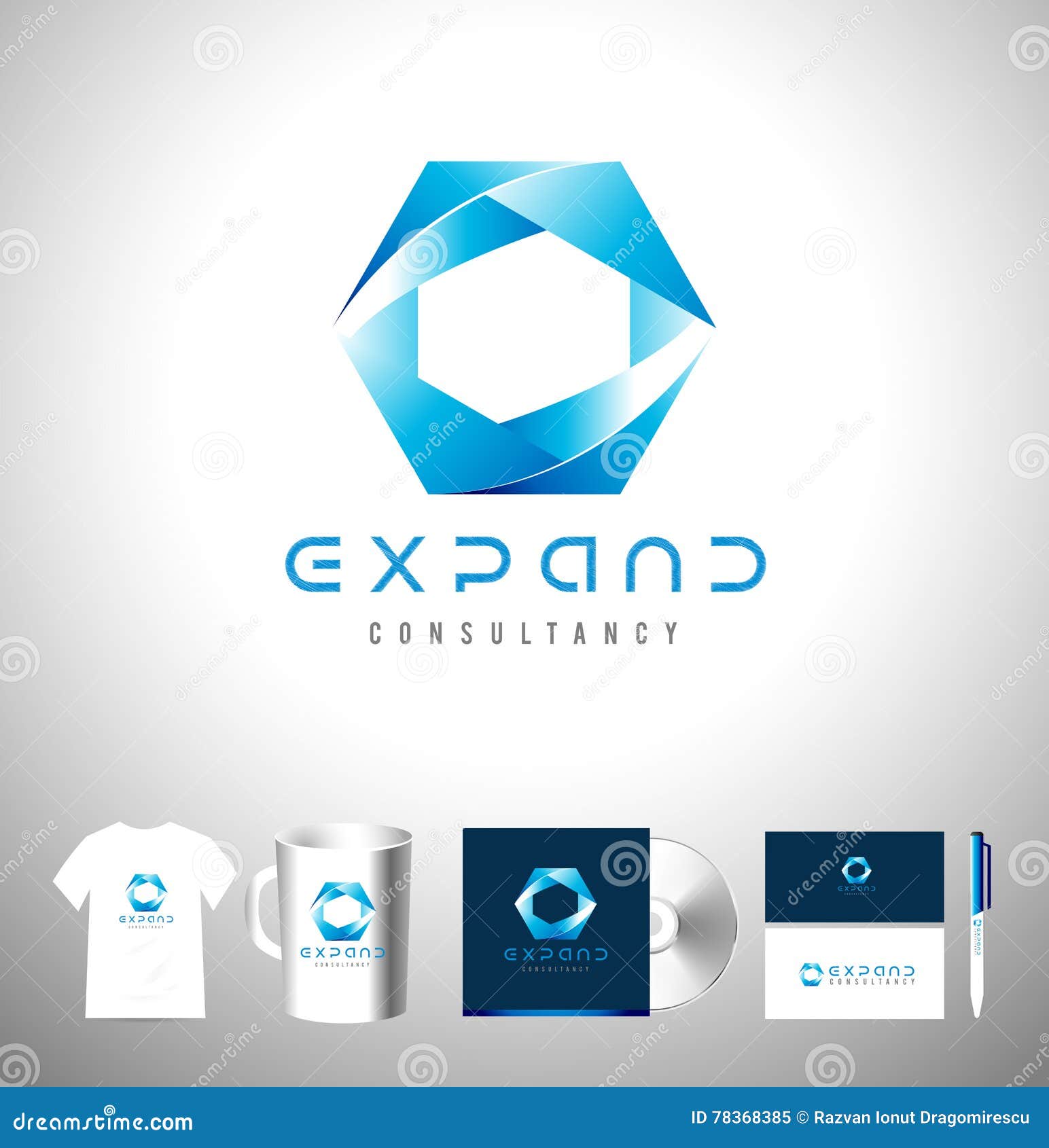 Blue Business Corporate Logo Design Stock Vector - Illustration of logo ...