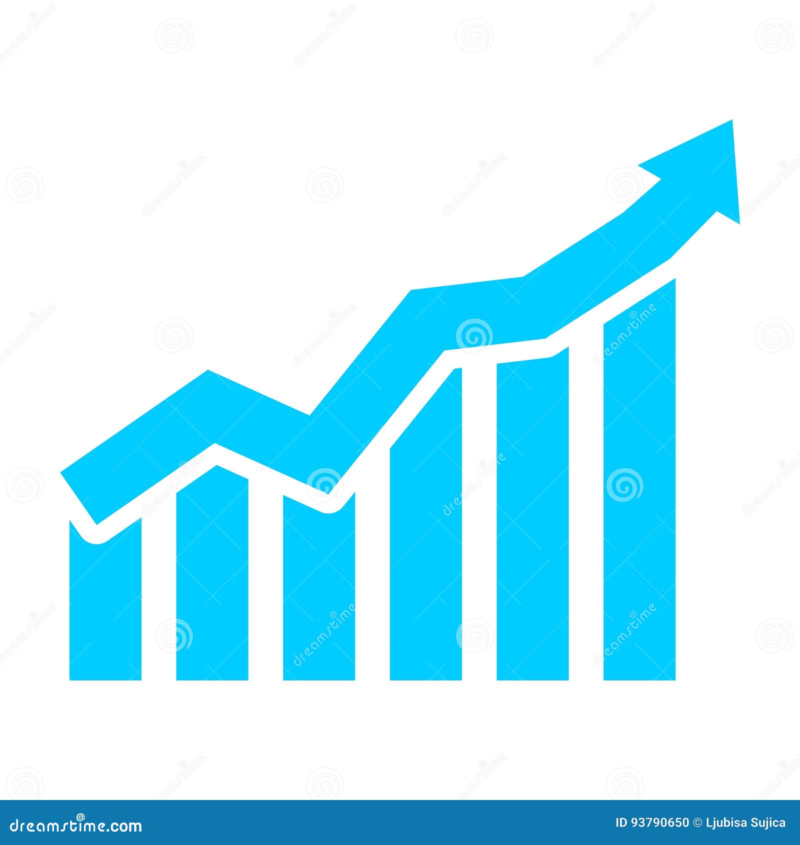 Blue Business Graph and Chart Stock Vector - Illustration of arrow ...