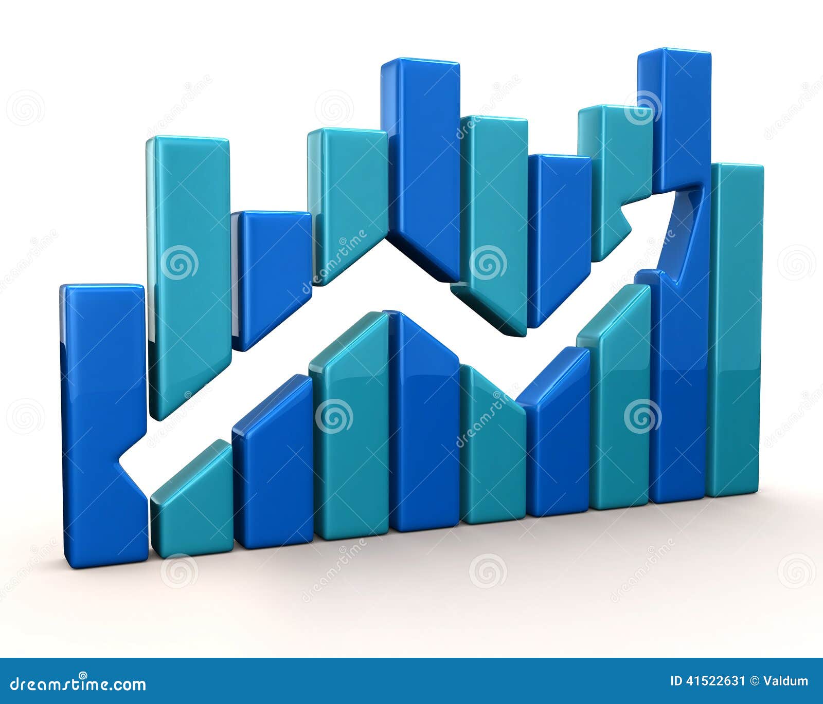 Blue business graph stock illustration. Illustration of company - 41522631