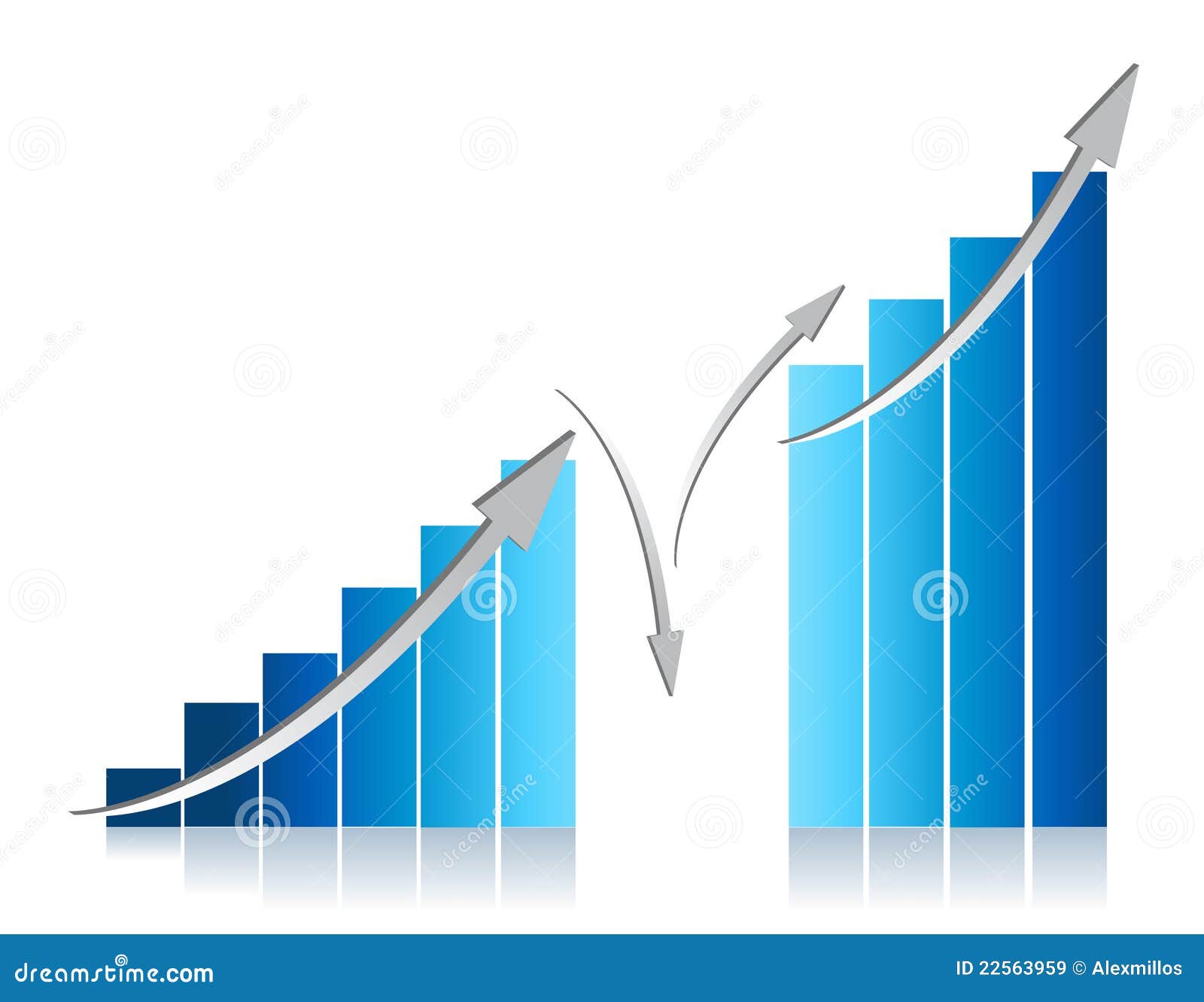 Blue Business Graph Illustration Design Stock Vector - Illustration of ...