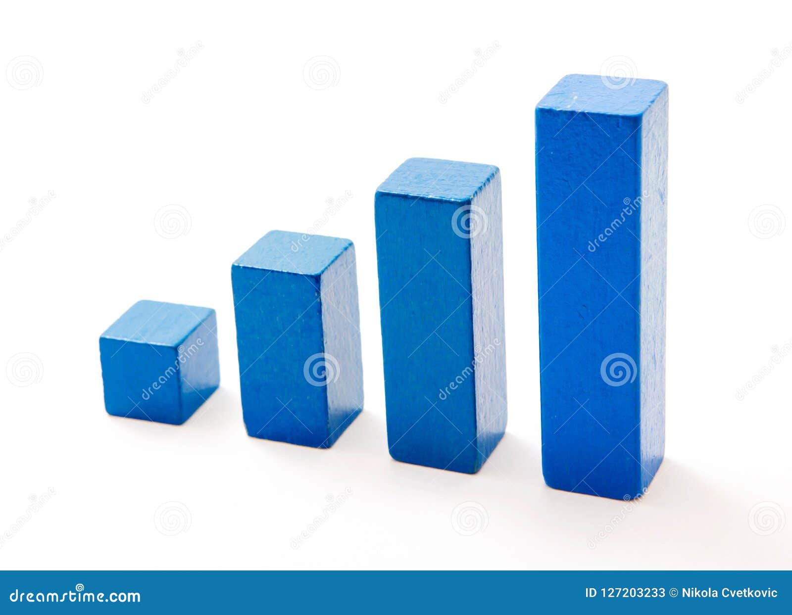 Blue Business Graph on White Background Stock Image - Image of demand ...