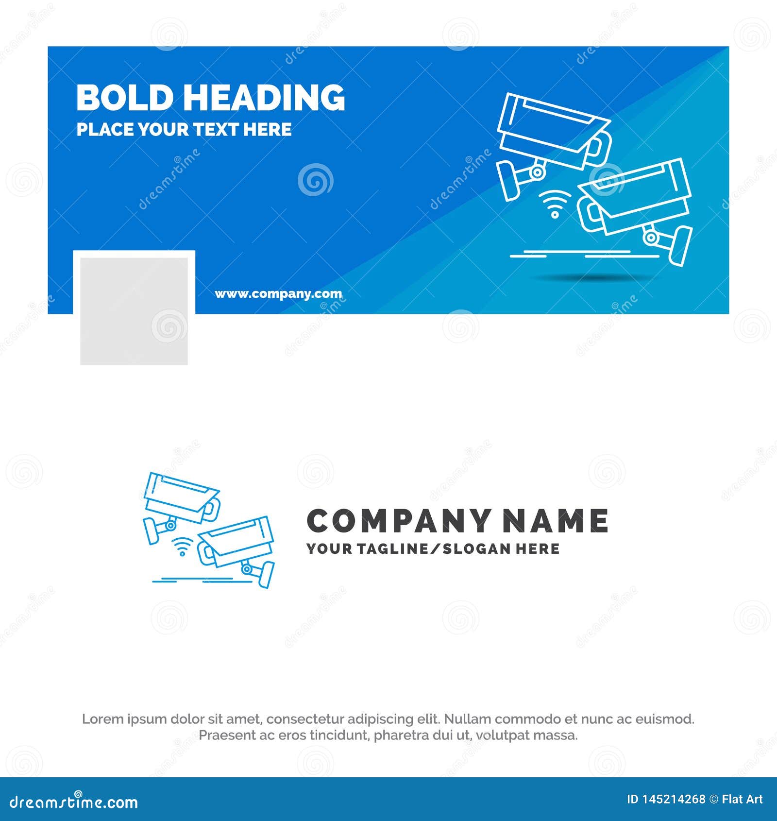 Blue Business Logo Template for CCTV, Camera, Security, Surveillance ...