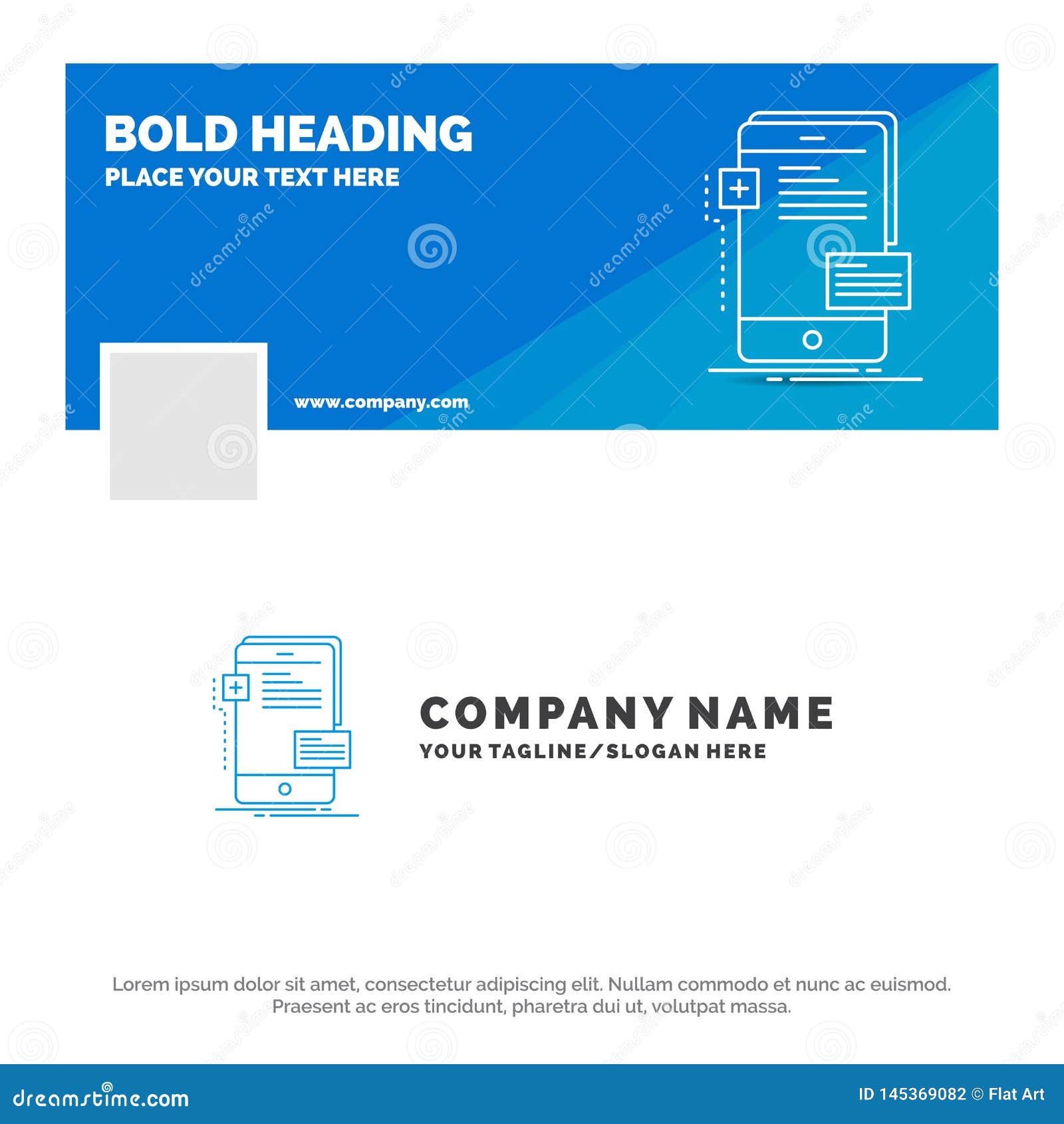 Blue Business Logo Template for Frontend, Interface, Mobile, Phone ...