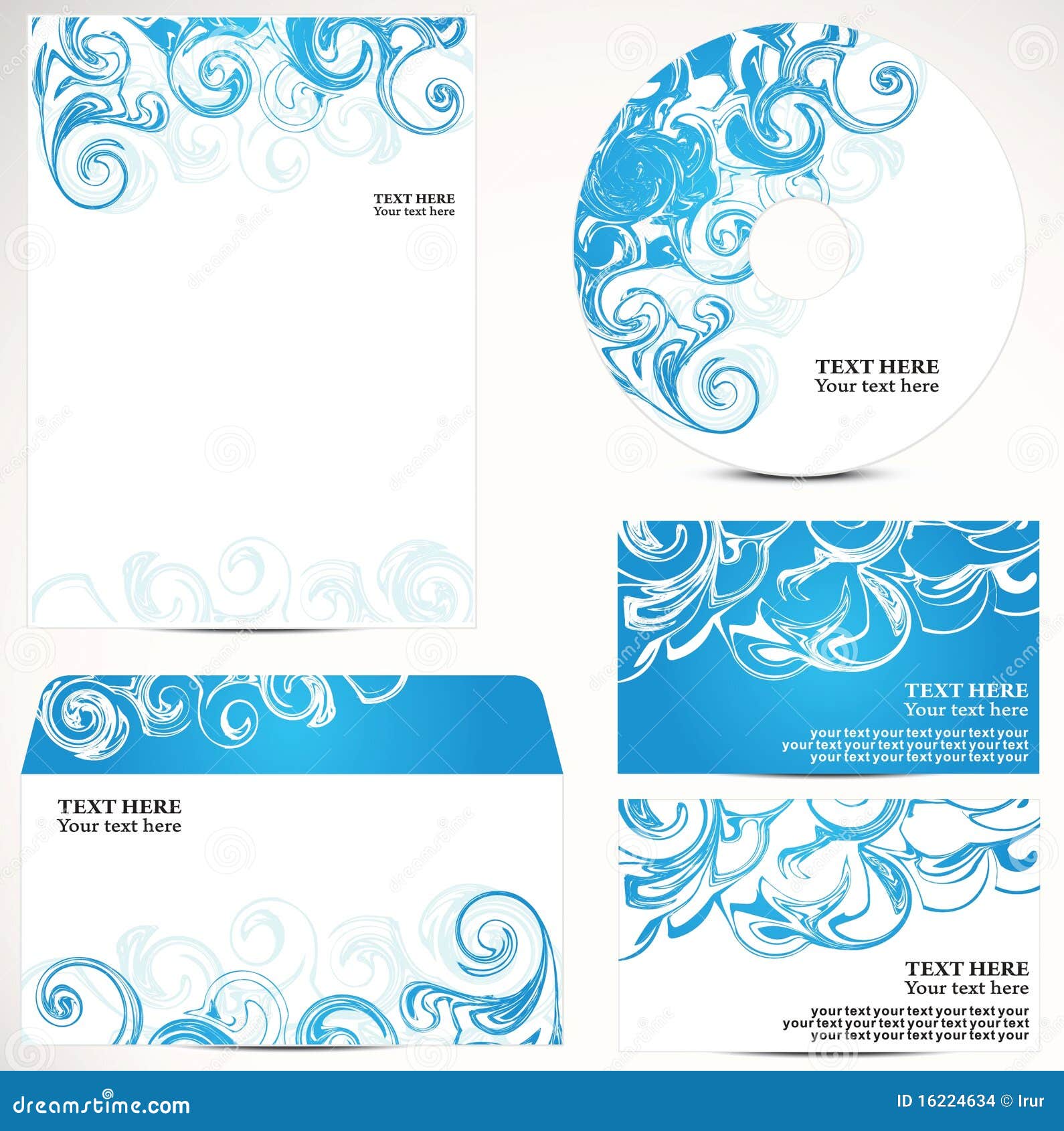Blue business template stock vector. Illustration of blue - 16224634