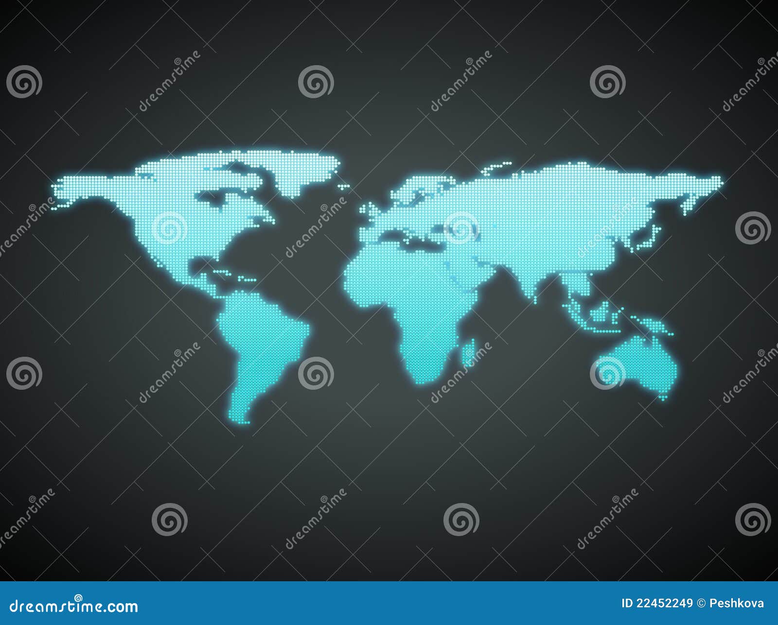 Blue Business World Map with Countries Borders Stock Illustration ...