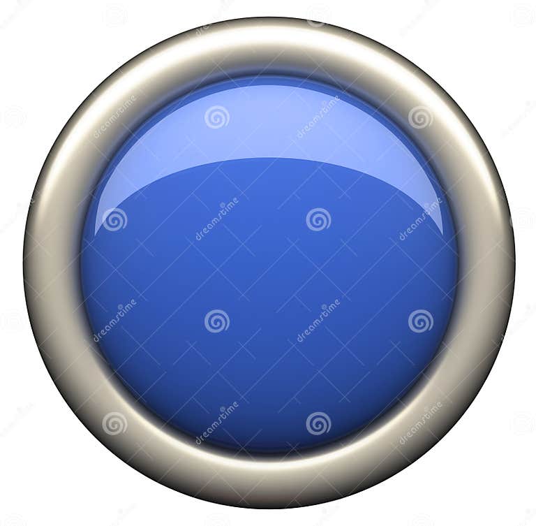 Blue buton stock illustration. Illustration of render - 7452171