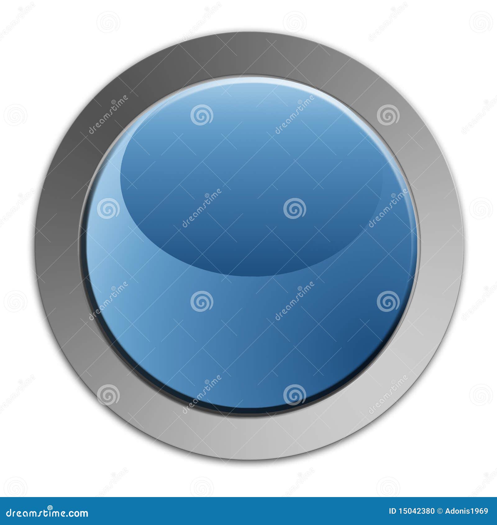 Blue button stock illustration. Illustration of graphical - 15042380
