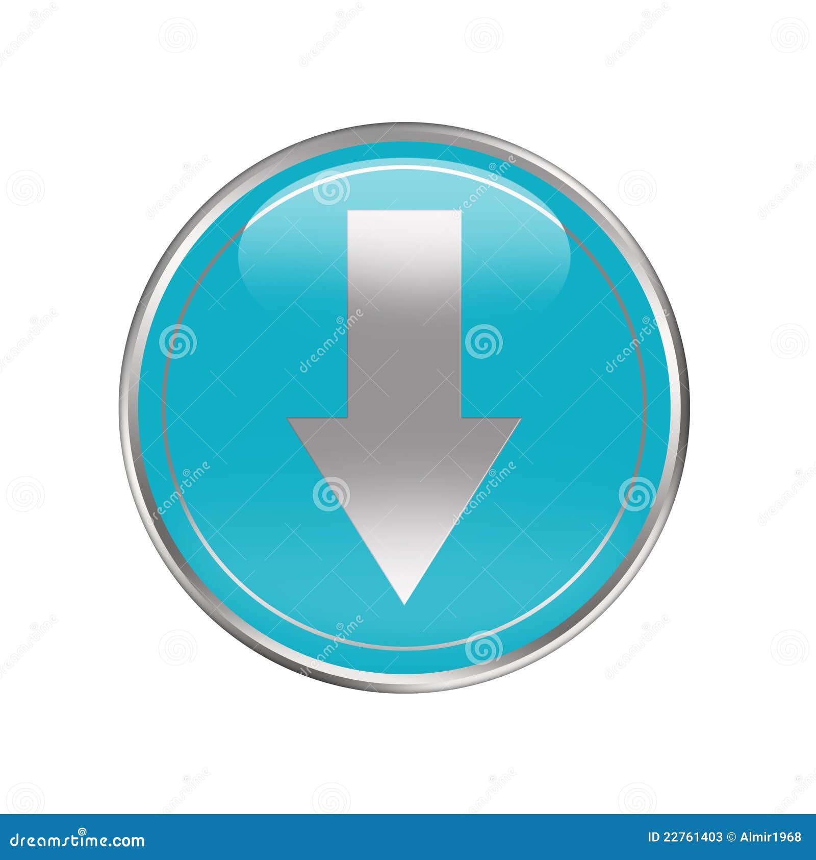 Blue button stock illustration. Illustration of bright - 22761403