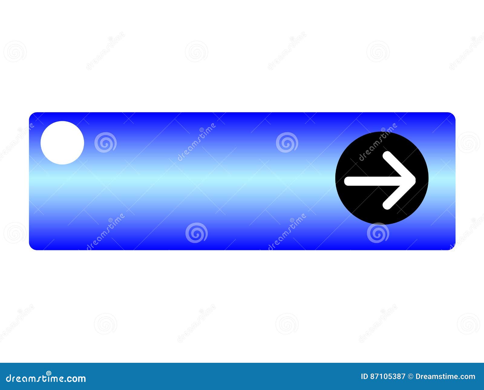 Blue Button with Arrow Symbol. Stock Illustration - Illustration of ...