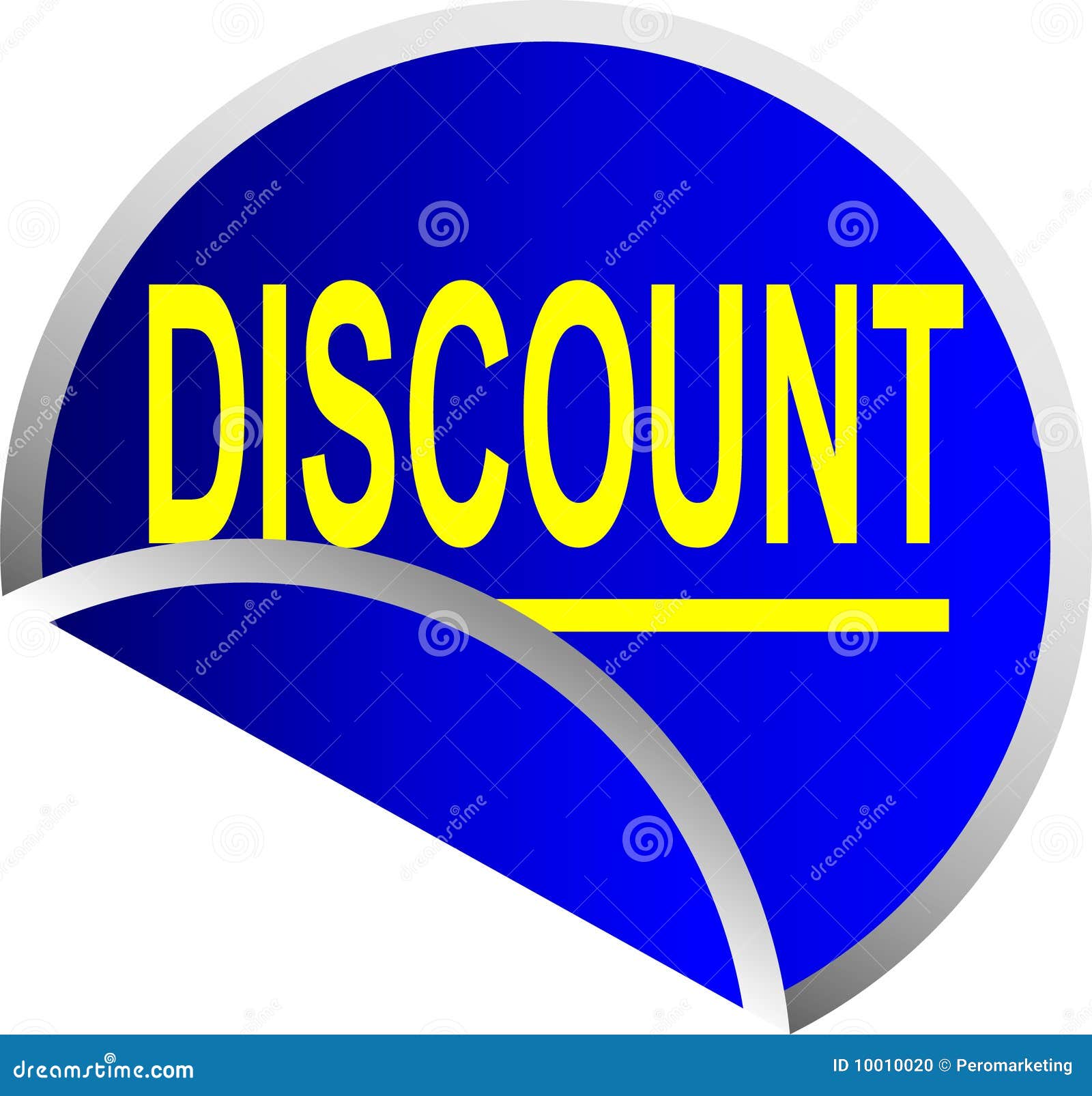 Blue Button Discount stock vector. Illustration of symbol - 10010020