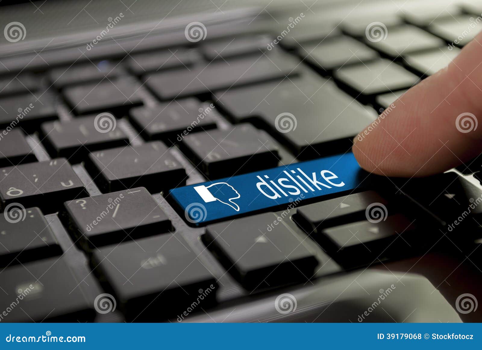 Blue button dislike stock photo. Image of icon, laptop - 39179068