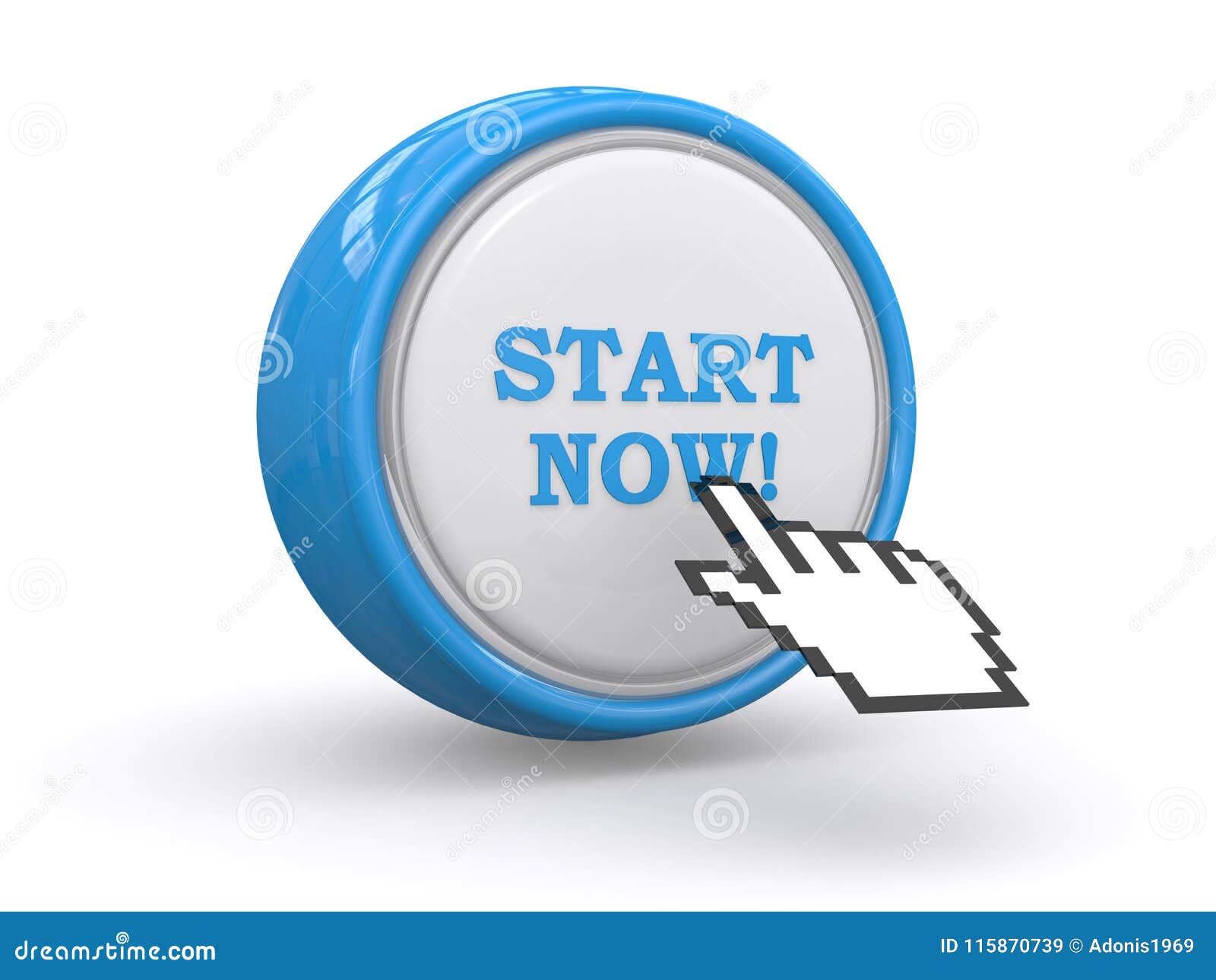 Start now button stock illustration. Illustration of press - 115870739