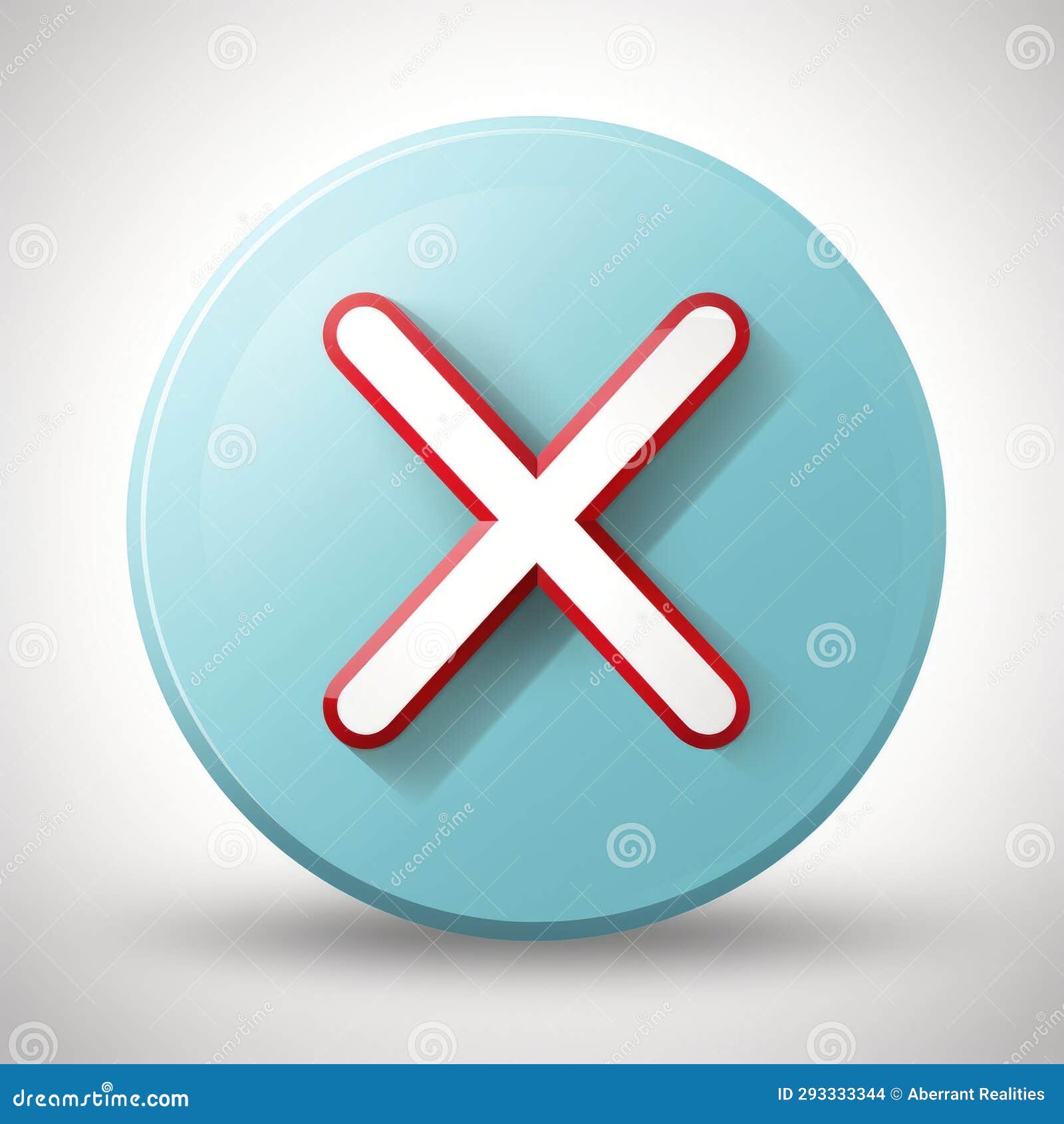 A Blue Button with an X Symbol on it Stock Illustration - Illustration ...