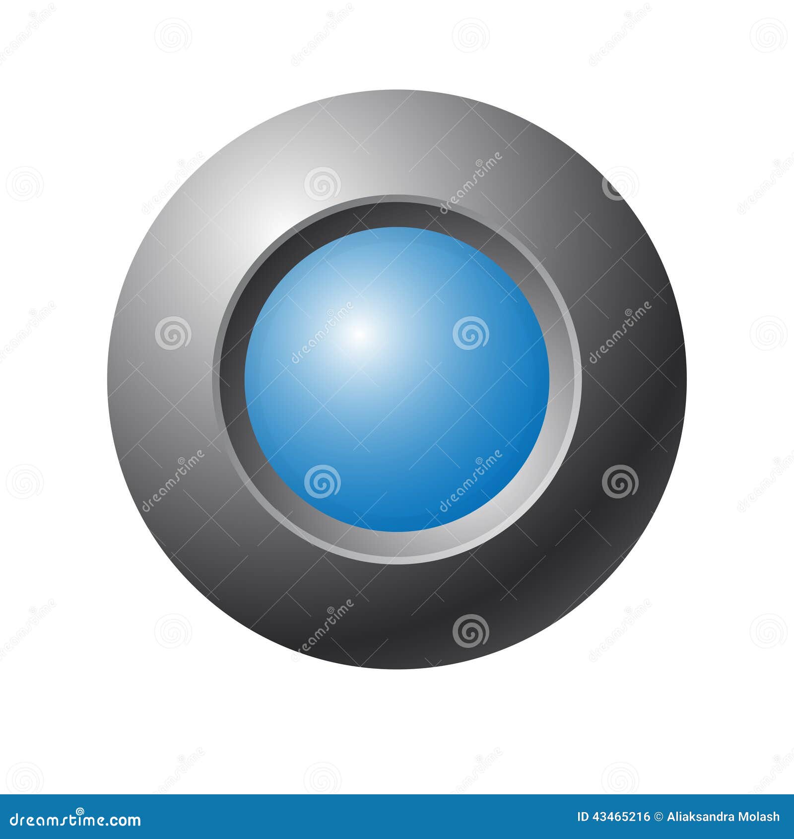 Blue Button. Vector Illustration Stock Vector - Illustration of clip ...