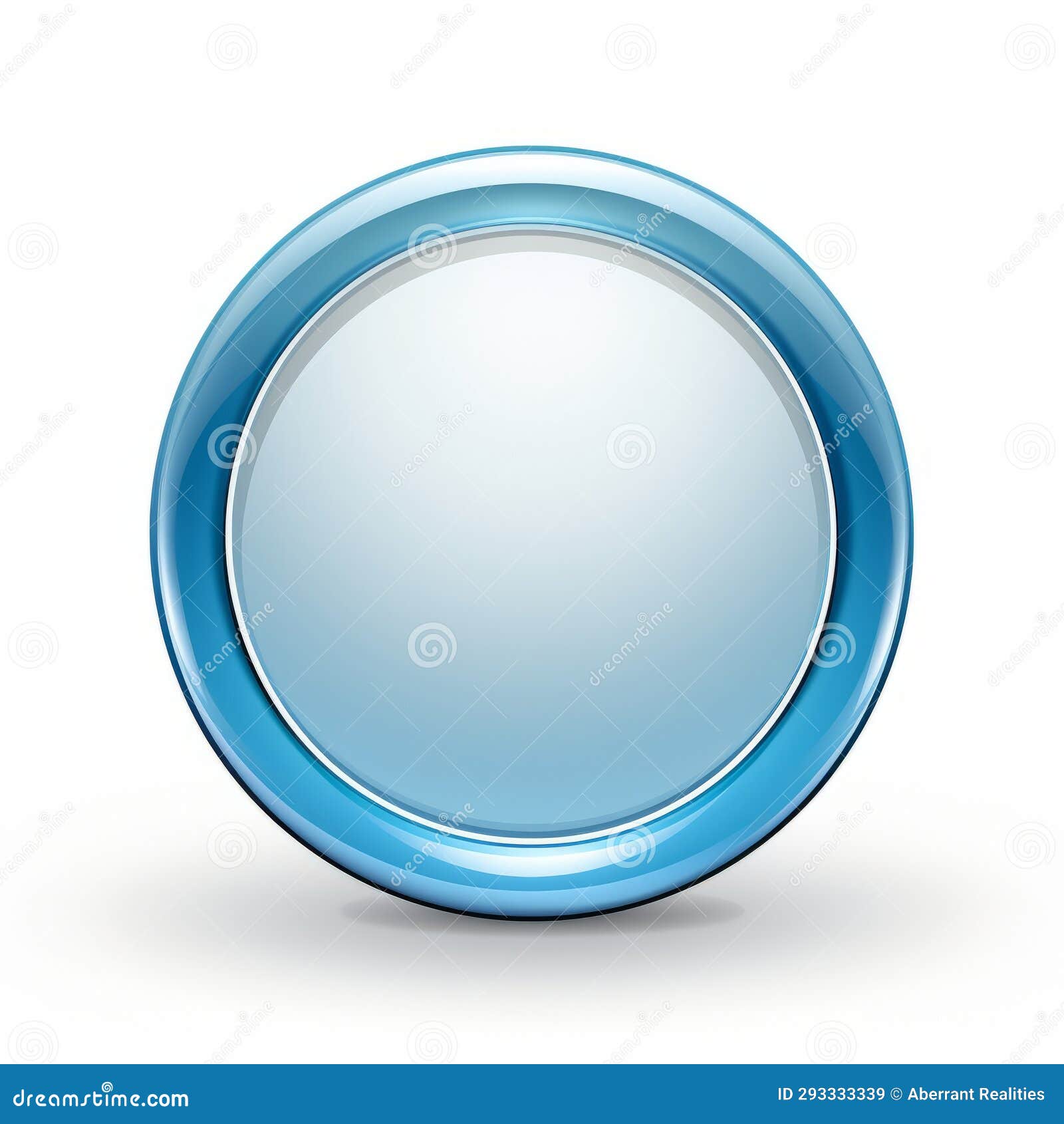 A Blue Button on a White Background Stock Illustration - Illustration ...