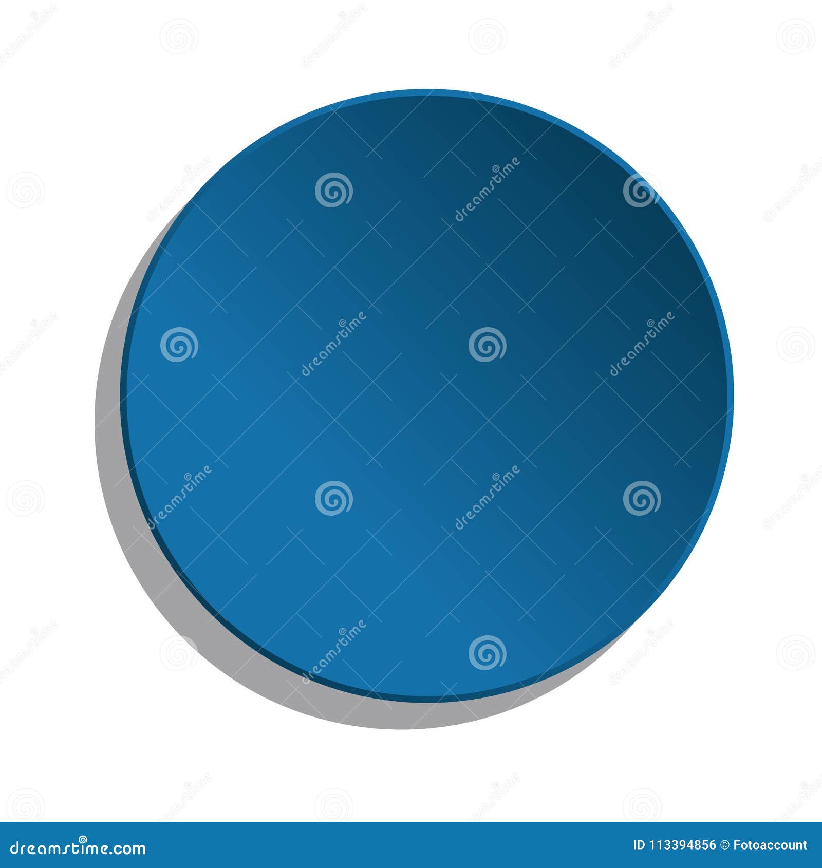 Blue Button on White Background - Vector Illustration - Isolated on ...