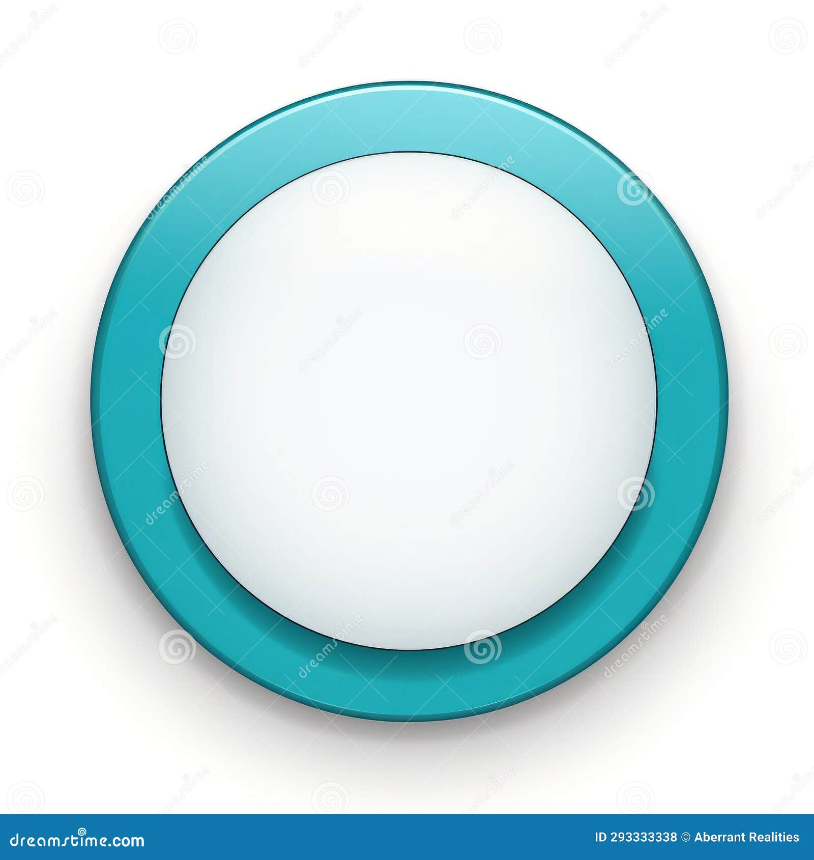 A Blue Button with a White Center on a White Background Stock ...