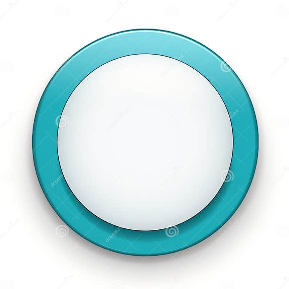A Blue Button with a White Center on a White Background Stock Illustration - Illustration of ...