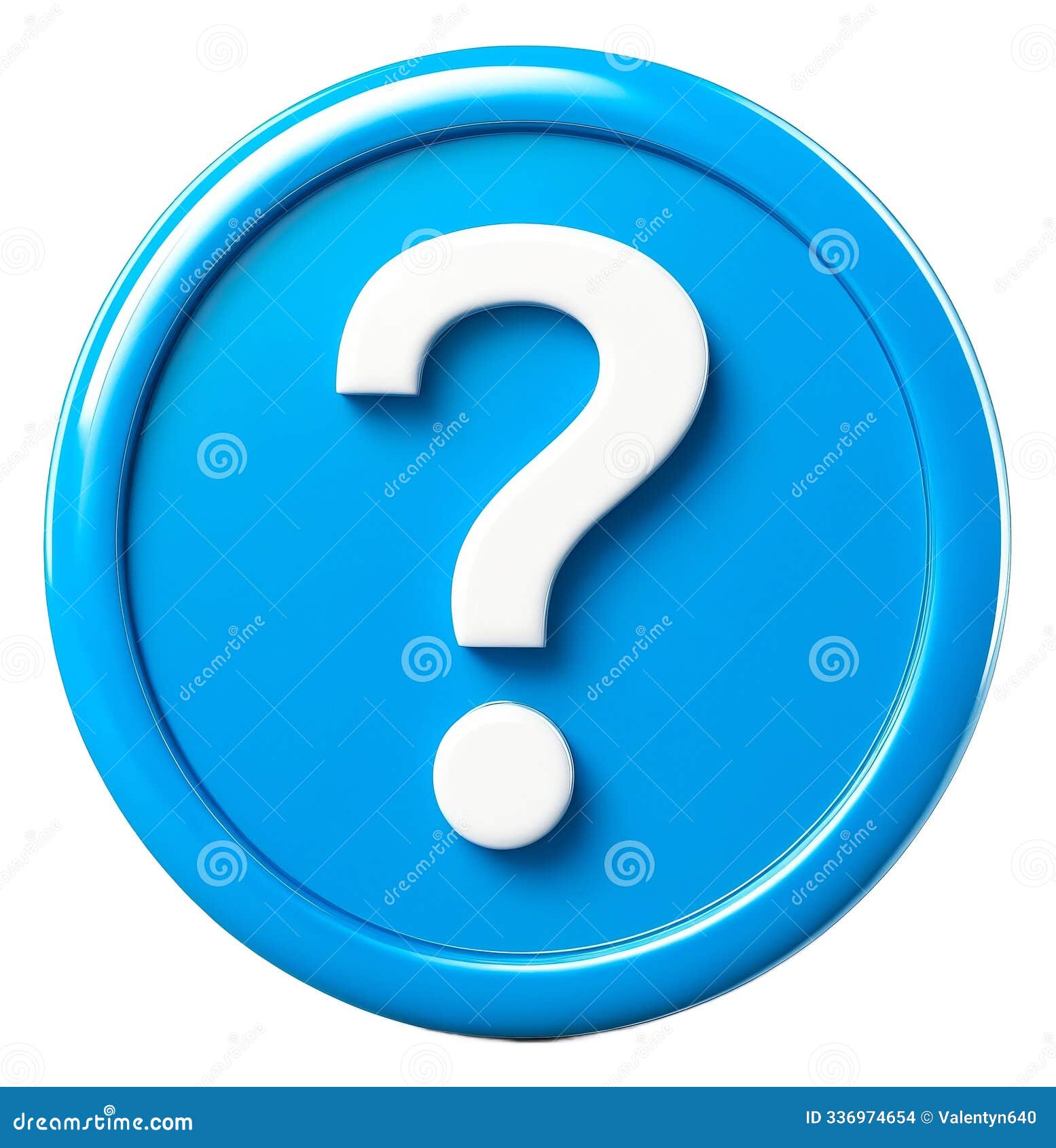 A Blue Button with a White Question Mark on it Stock Illustration ...