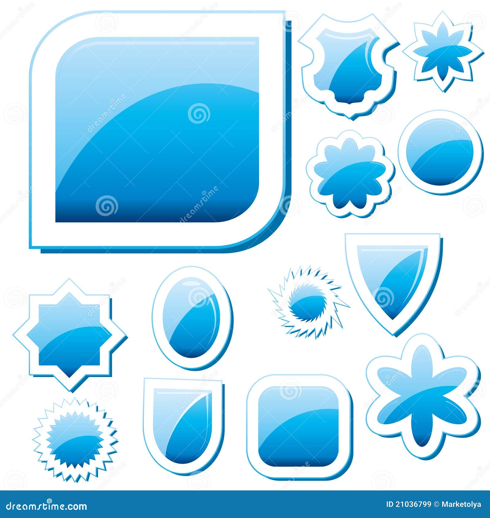 Blue buttons stock vector. Illustration of button, template - 21036799