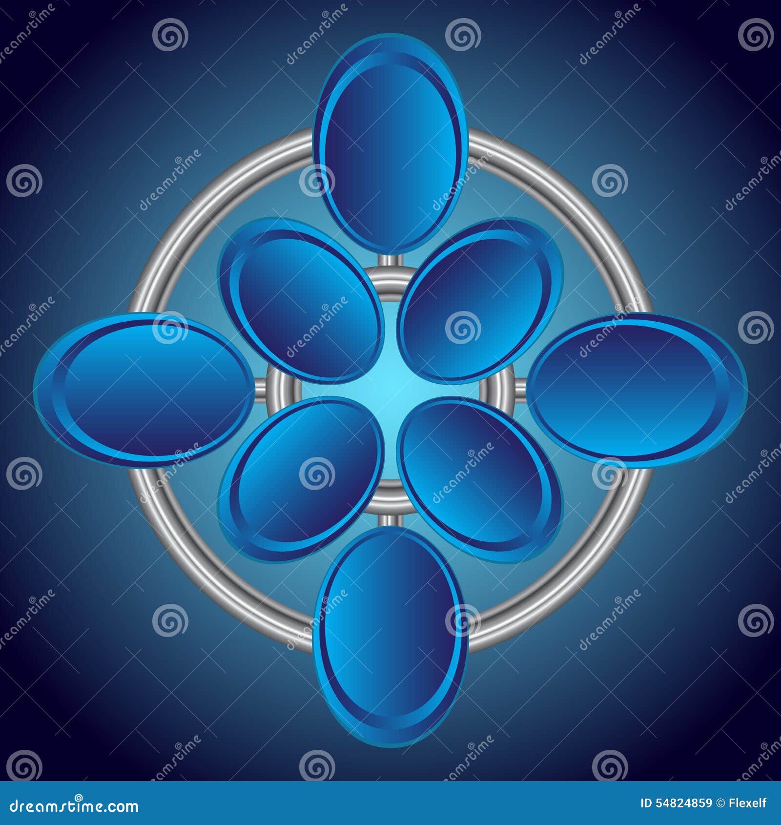 Blue buttons stock vector. Illustration of design, graph - 54824859