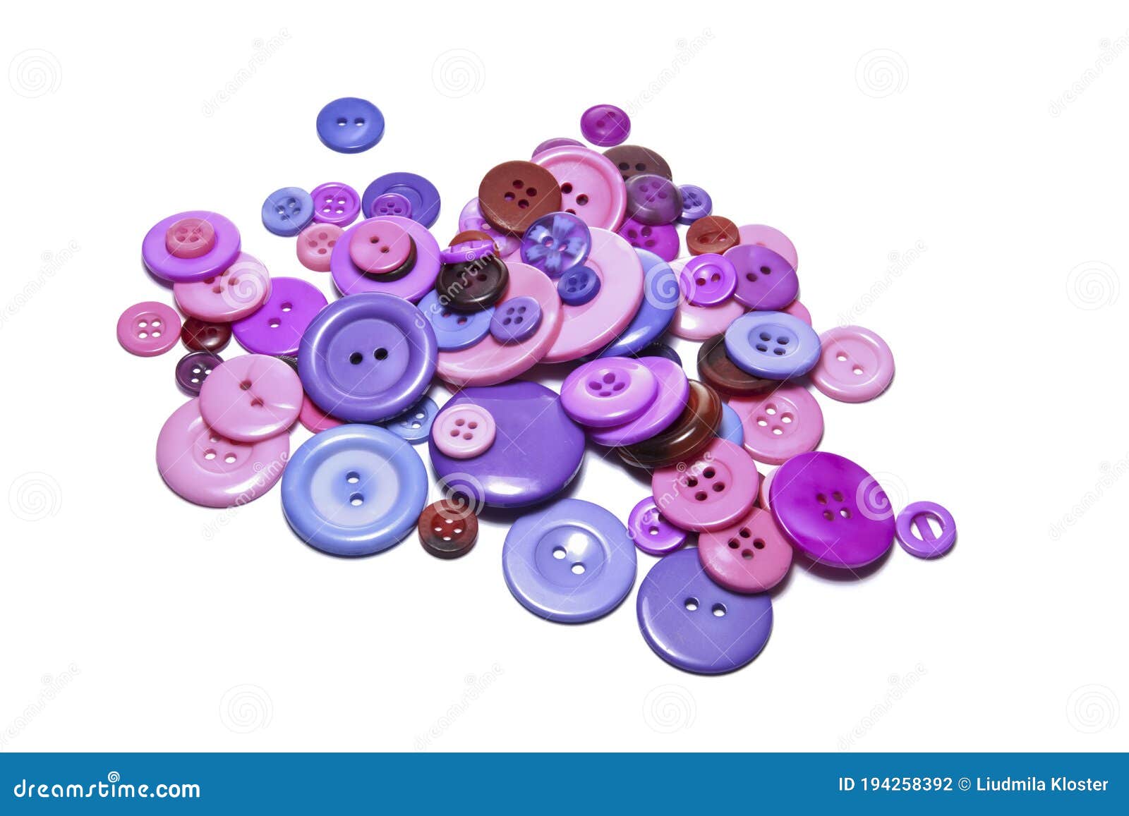 Scattered Buttons on White Isolated Background Stock Photo - Image of ...