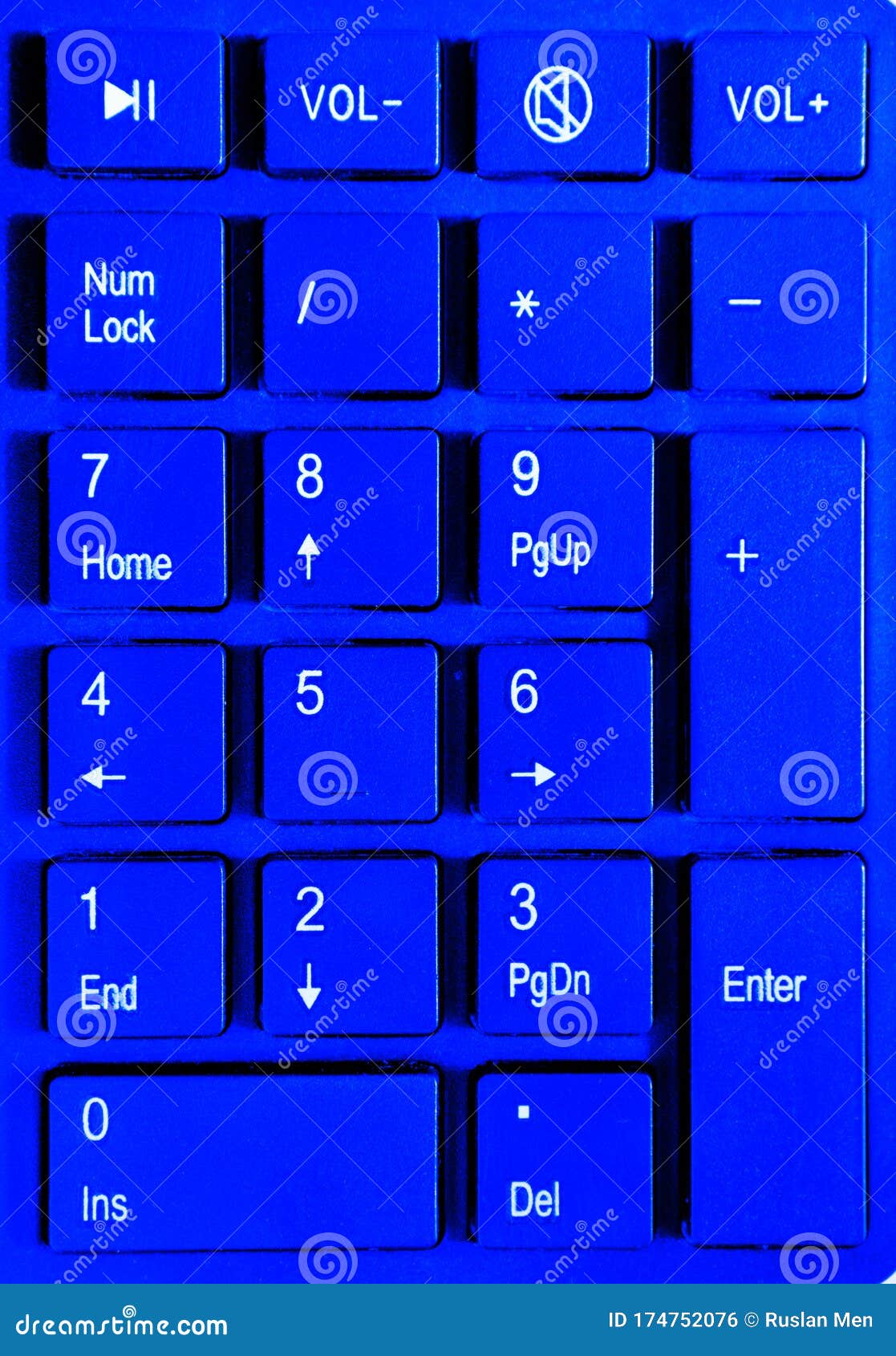 Blue Buttons on a Blue Keypad Pop Art Stock Photo - Image of classic ...