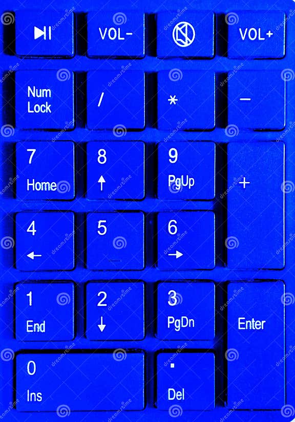 Blue Buttons on a Blue Keypad Pop Art Stock Photo - Image of classic ...