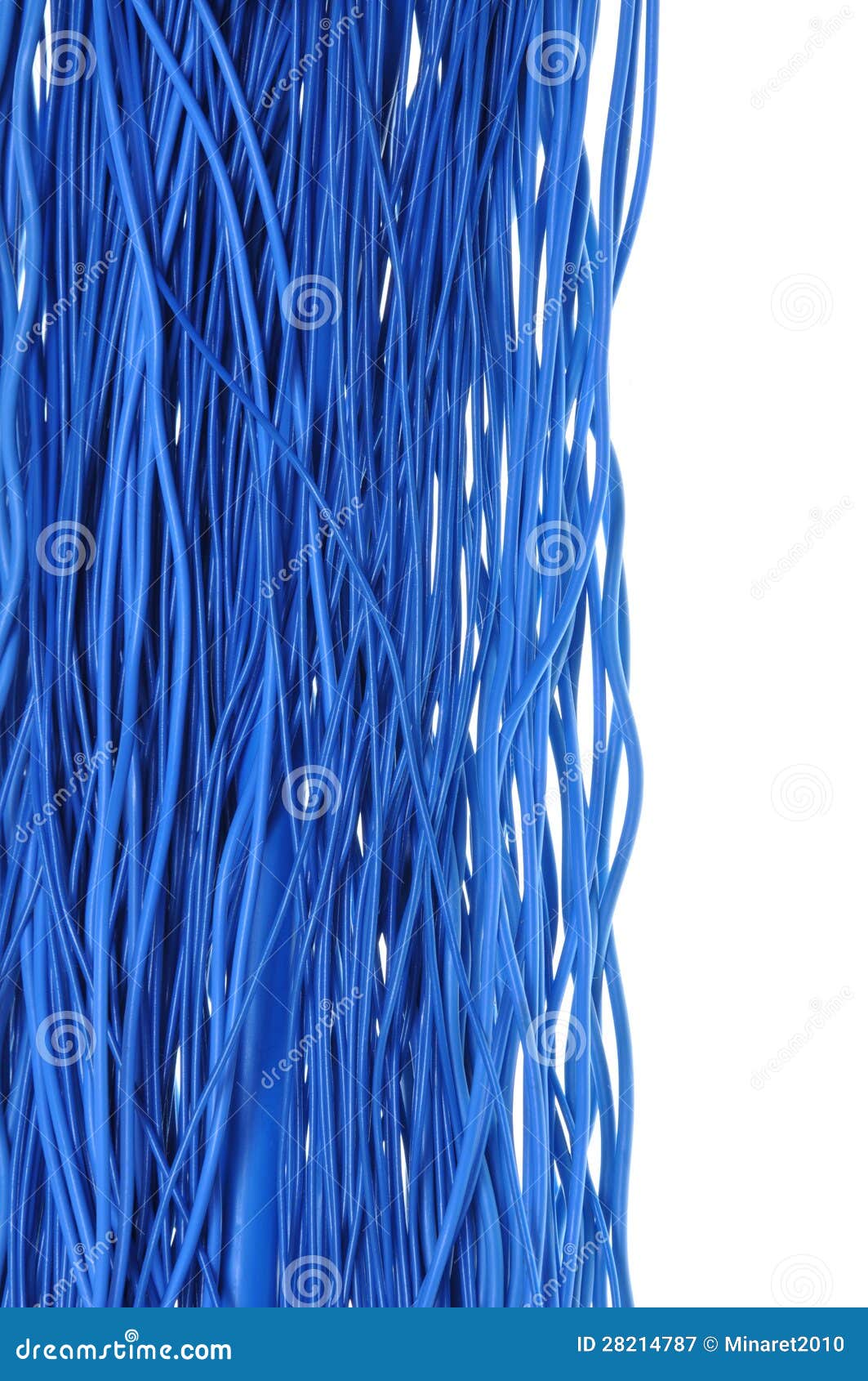 Blue cables stock image. Image of blue, connection, date - 28214787