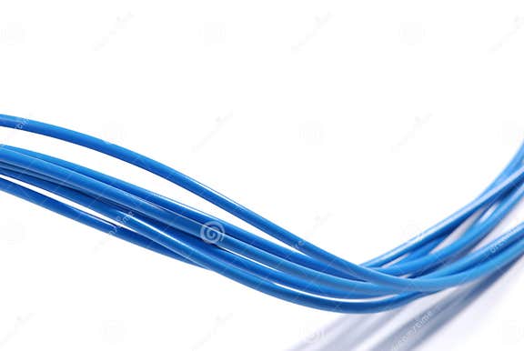 Blue Cables stock image. Image of current, electric, cord - 5606993