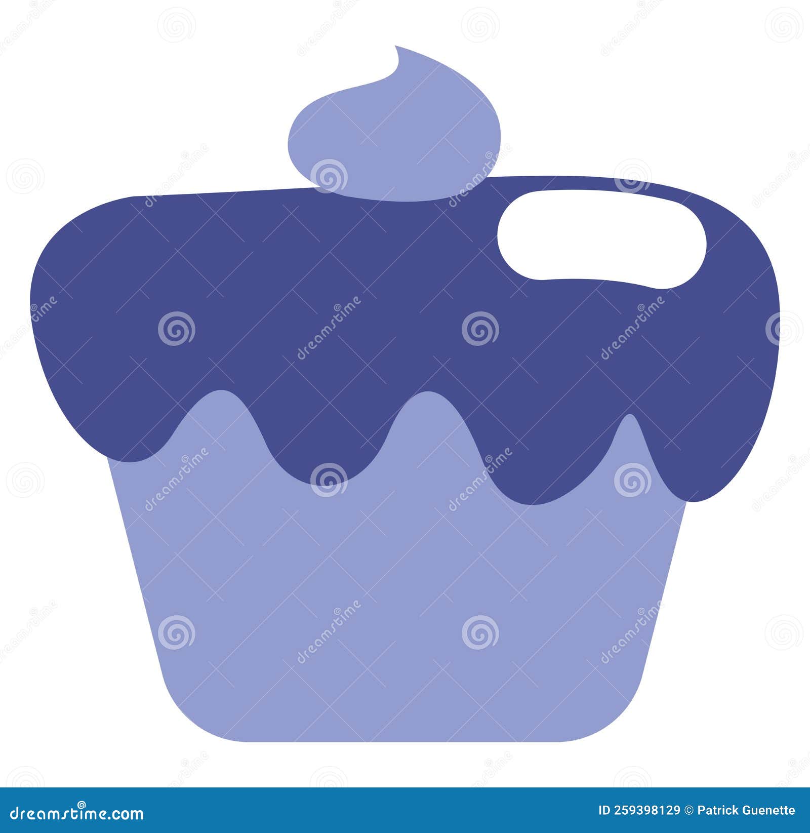 Blue cake, icon stock vector. Illustration of bakery - 259398129