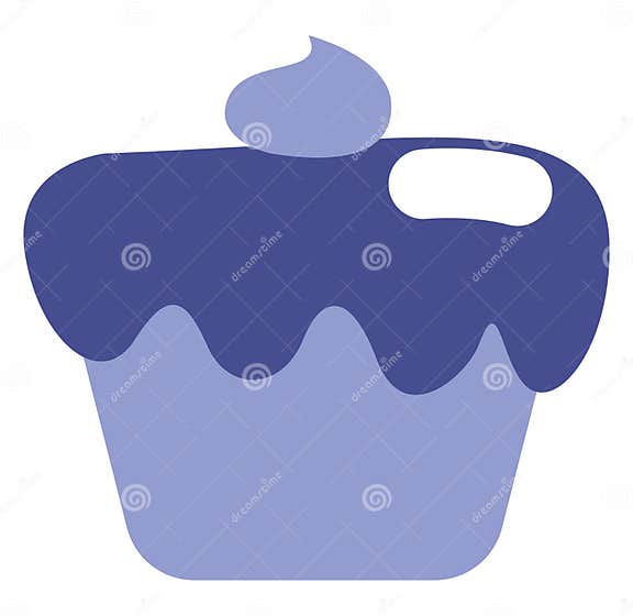 Blue cake, icon stock vector. Illustration of bakery - 259398129