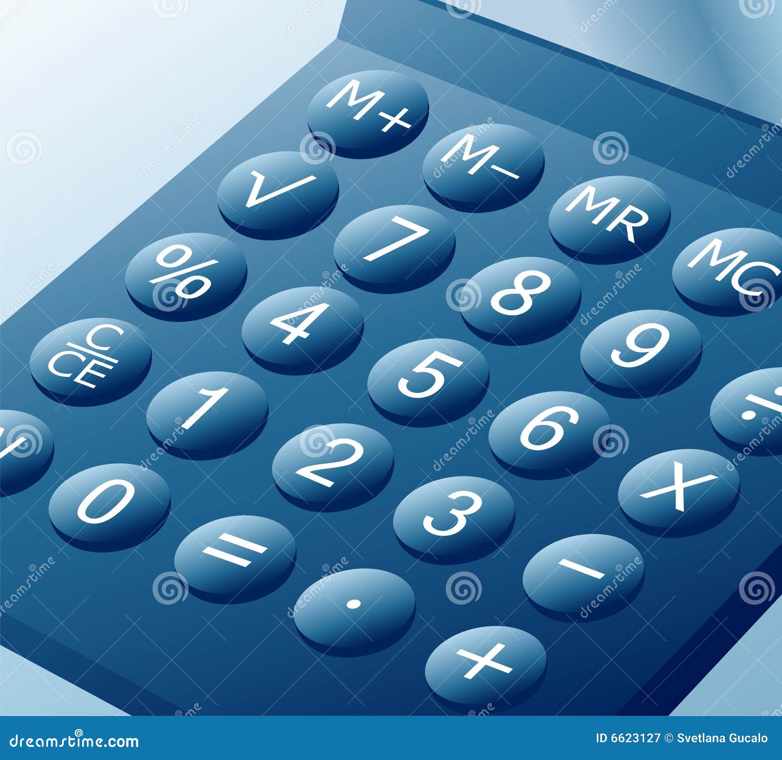 Blue_calculator stock vector. Illustration of division - 6623127