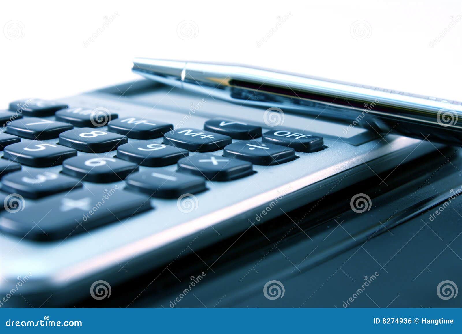 Blue Calculator stock photo. Image of achievement, wealth - 8274936