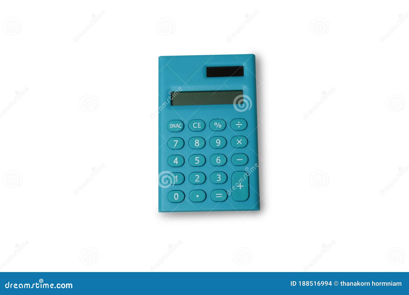 A Blue Calculator Isolate on White Backgrounds Stock Illustration ...