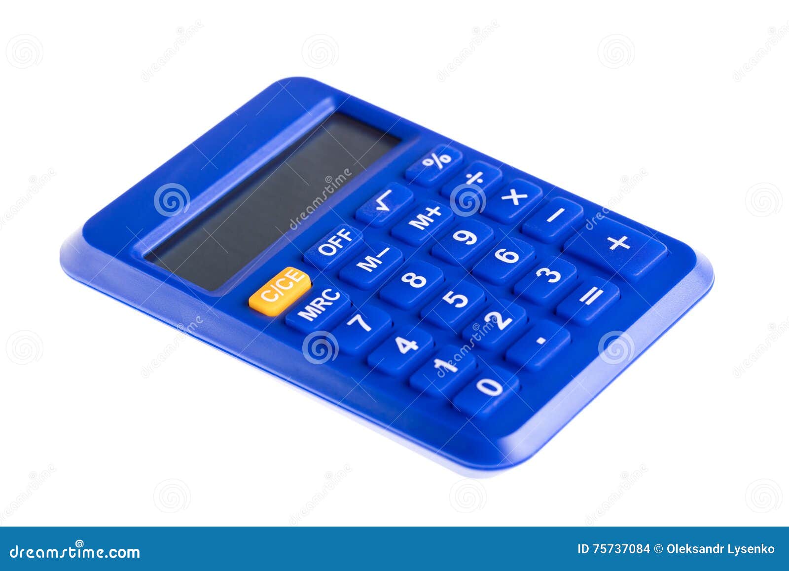 Blue the calculator stock photo. Image of finance, calculate - 75737084
